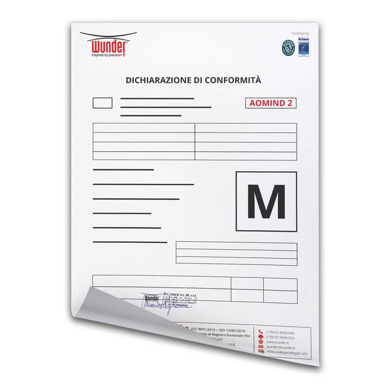 Certification CE-M Double Gamme pour WB - Wunder Sa.Bi. Srl